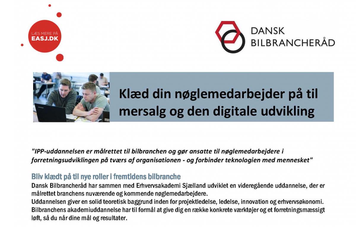 Bliv klædt på til nye roller i fremtidens bilbranche | Dansk Bilbrancheråd